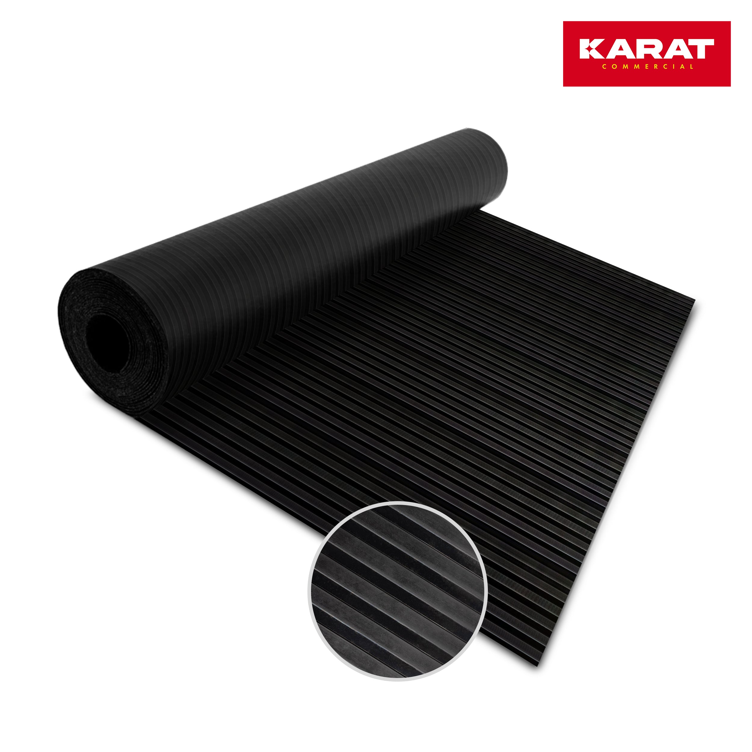 Rubber Matting | Broad Ribbed | Thickness: 3 mm | Rubber Flooring Roll