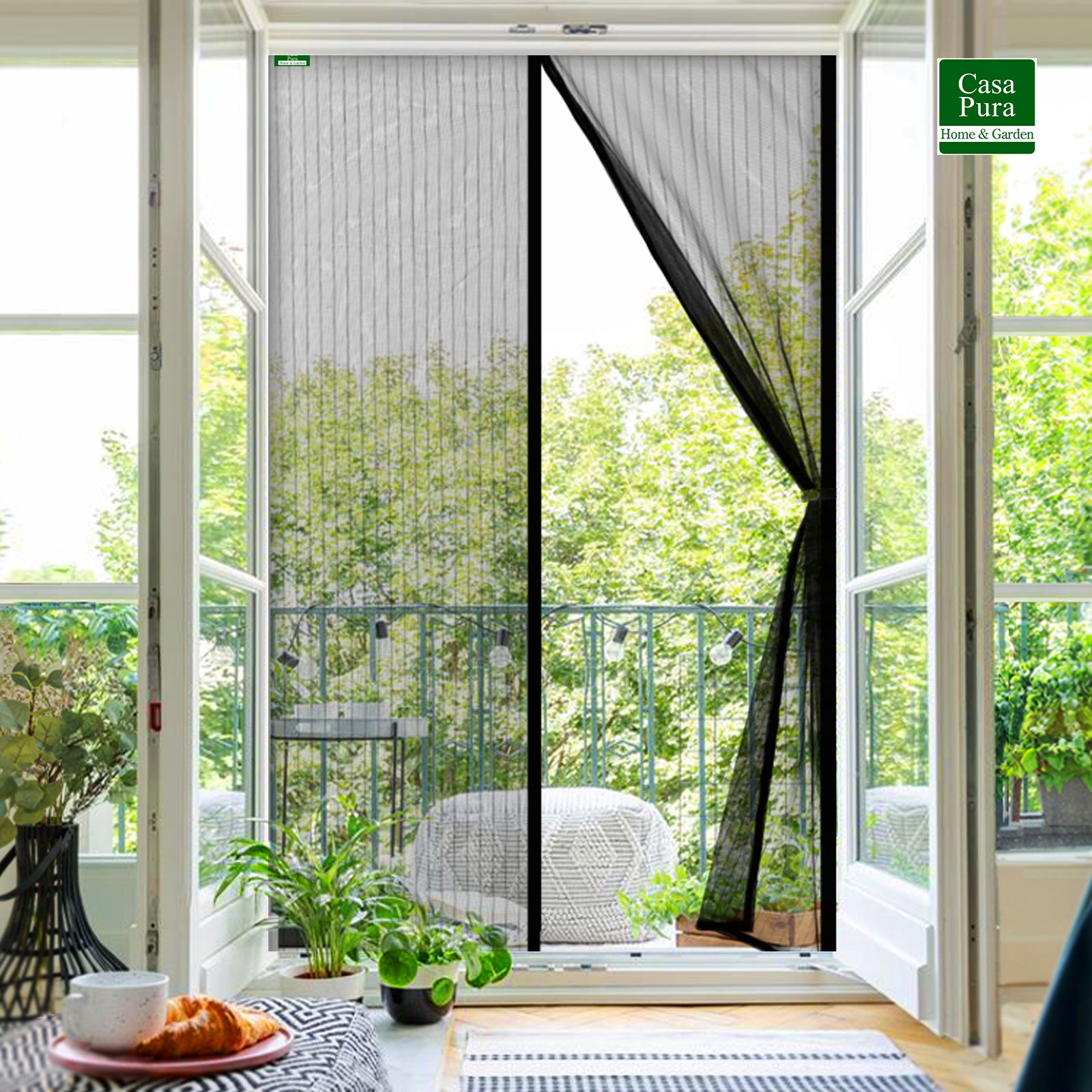 Fly Screen Net for Balcony, Patio Doors & Home | Insect Screen | Adhes