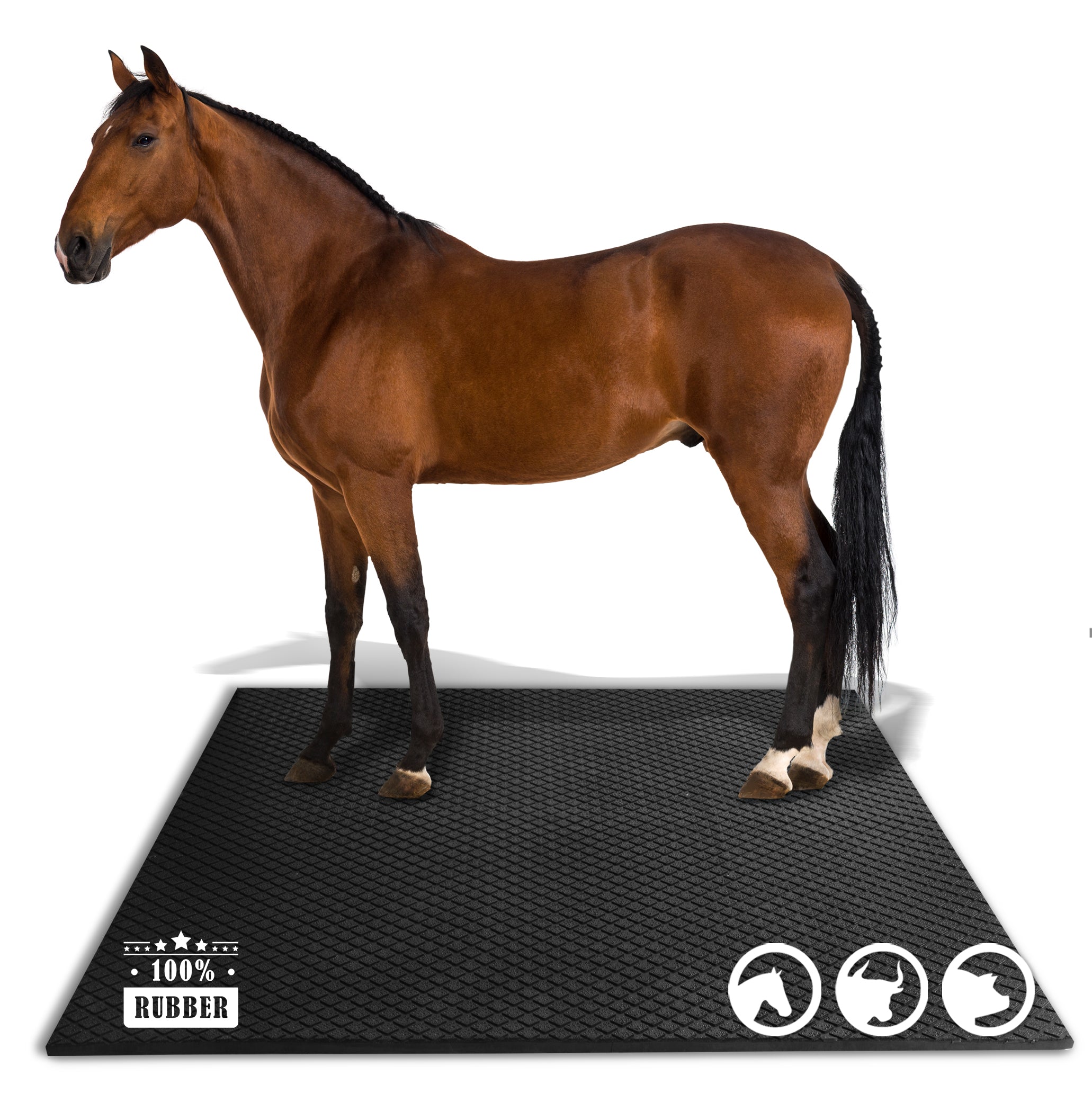 Rubber Stable Mat | Diamond Top | Agriculture Floor Mat | Non-slip & H