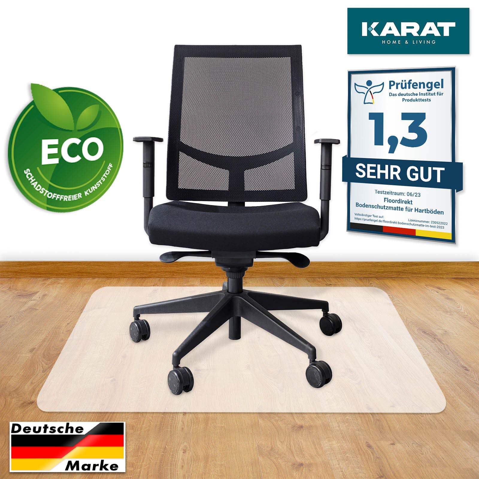 Chair Mat for Hard Floors | Polypropylene | Semi-transparent