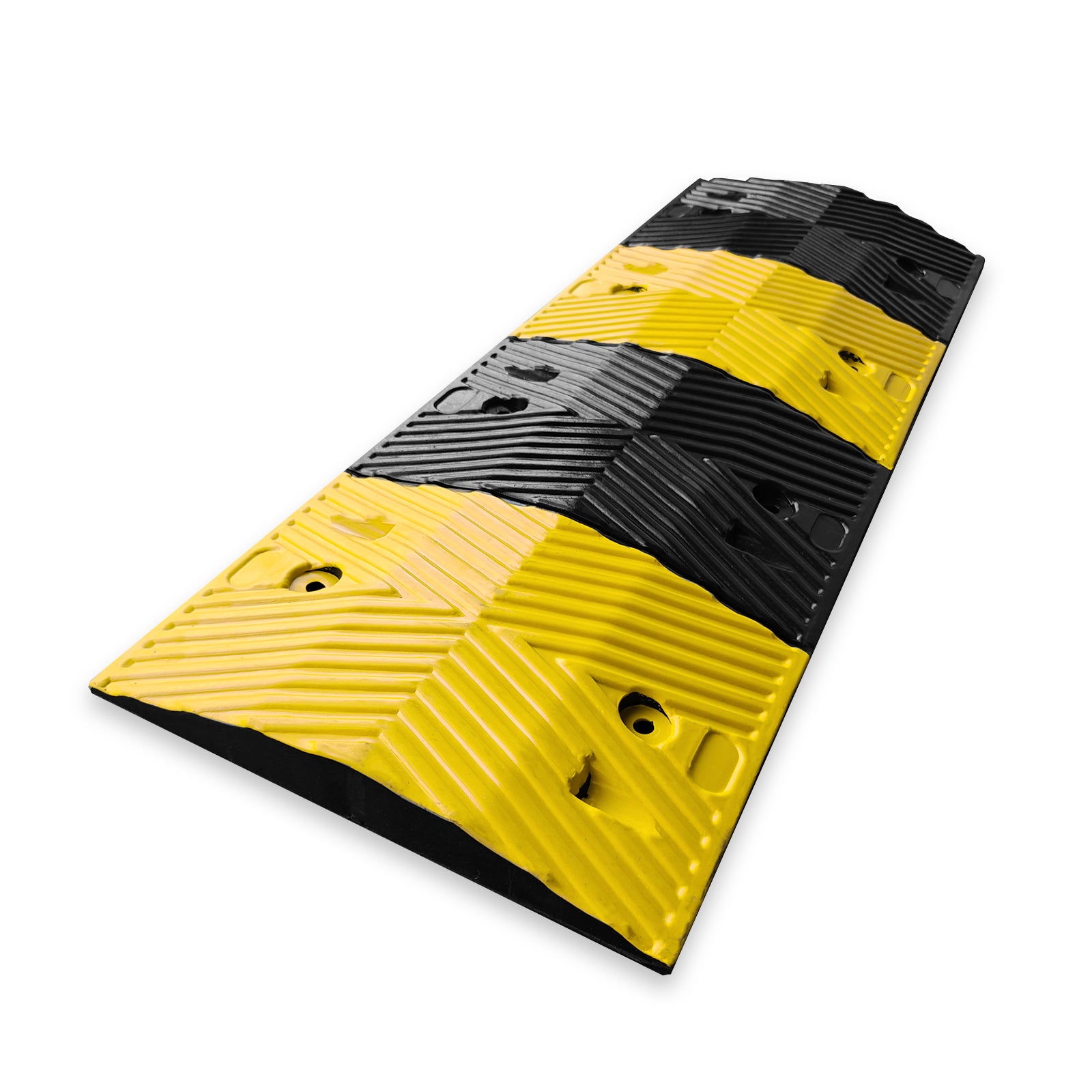 Rubber speed bump | Kenya | High-quality, black and yellow speed bump