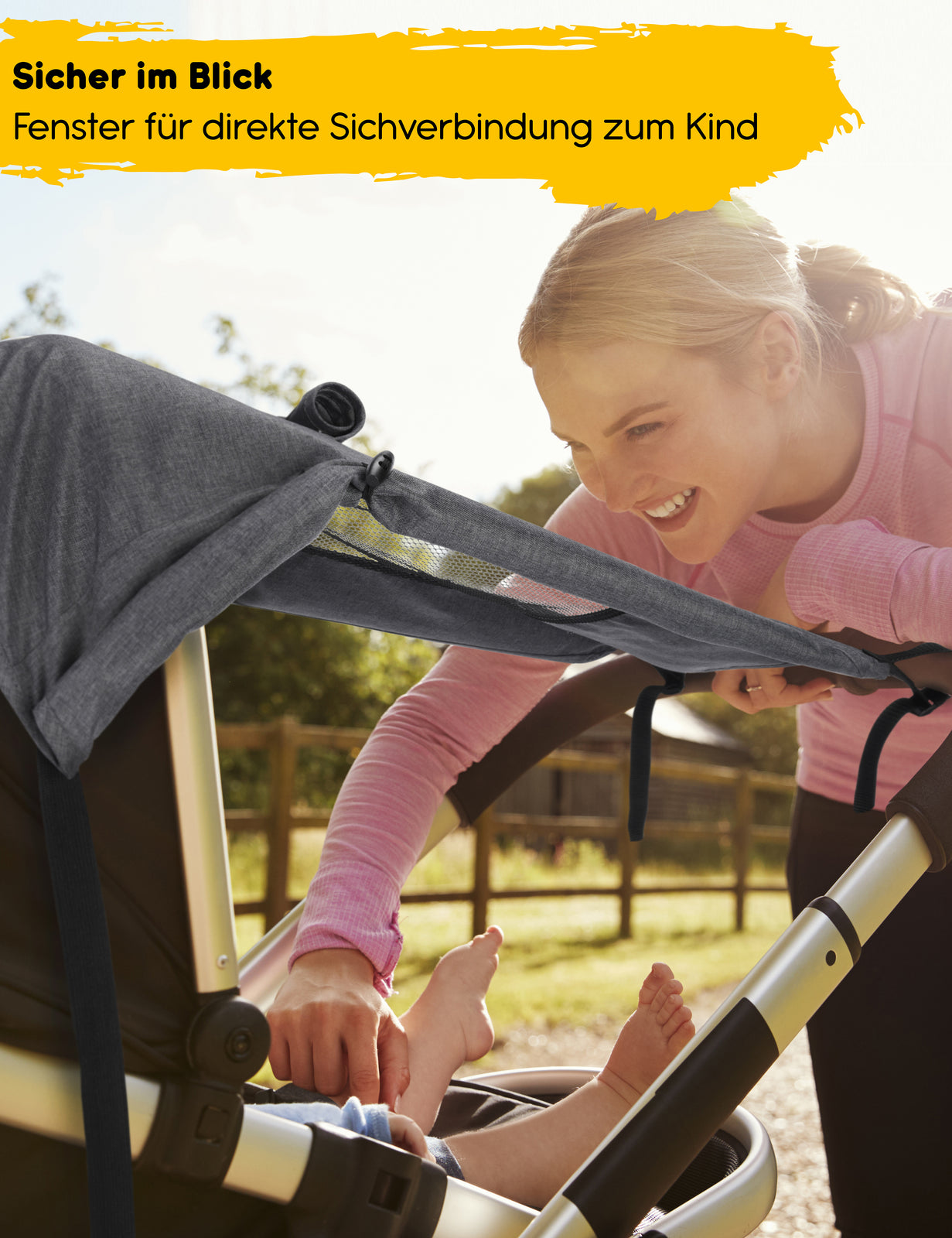 Bon&Bene Sun Shade for Prams | Universal Sun Protection With UV Protec ...