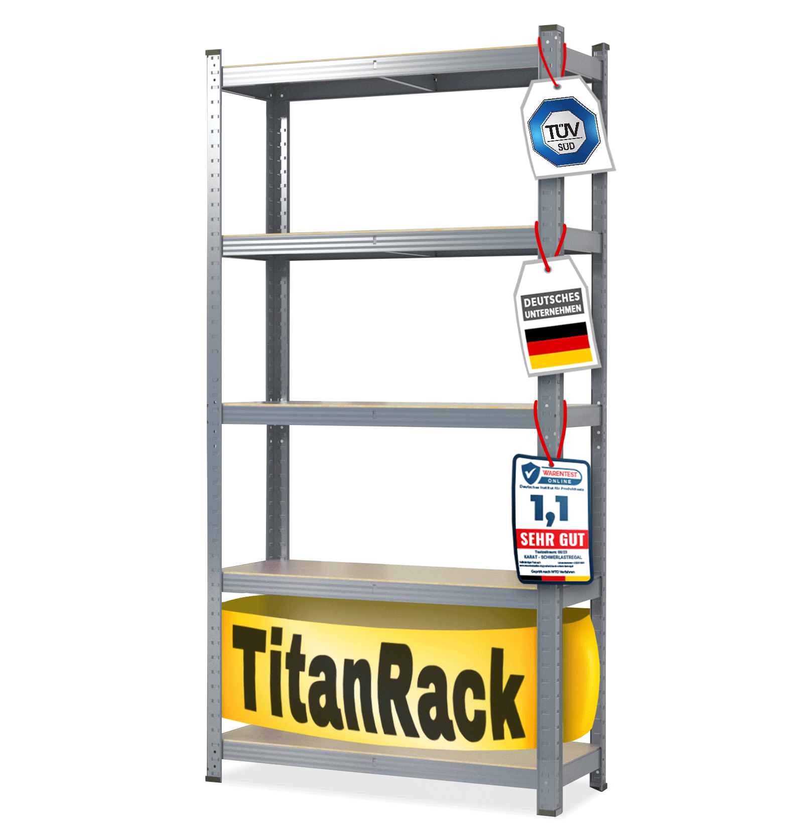 Heavy-Duty Shelf Rack | Anthracite-Grey | Load Capacity up to 1250 kg.