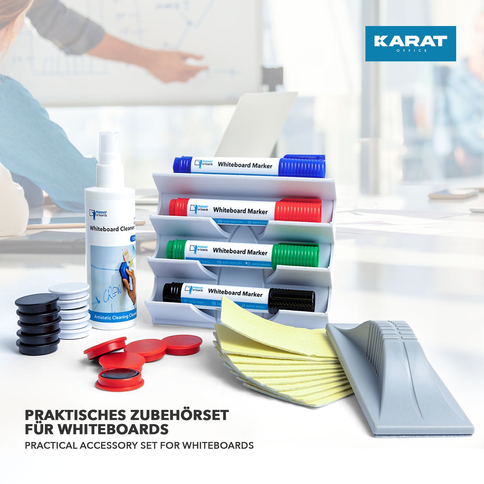 Whiteboard accessories set | Basic equipment for whiteboards | In prac ...