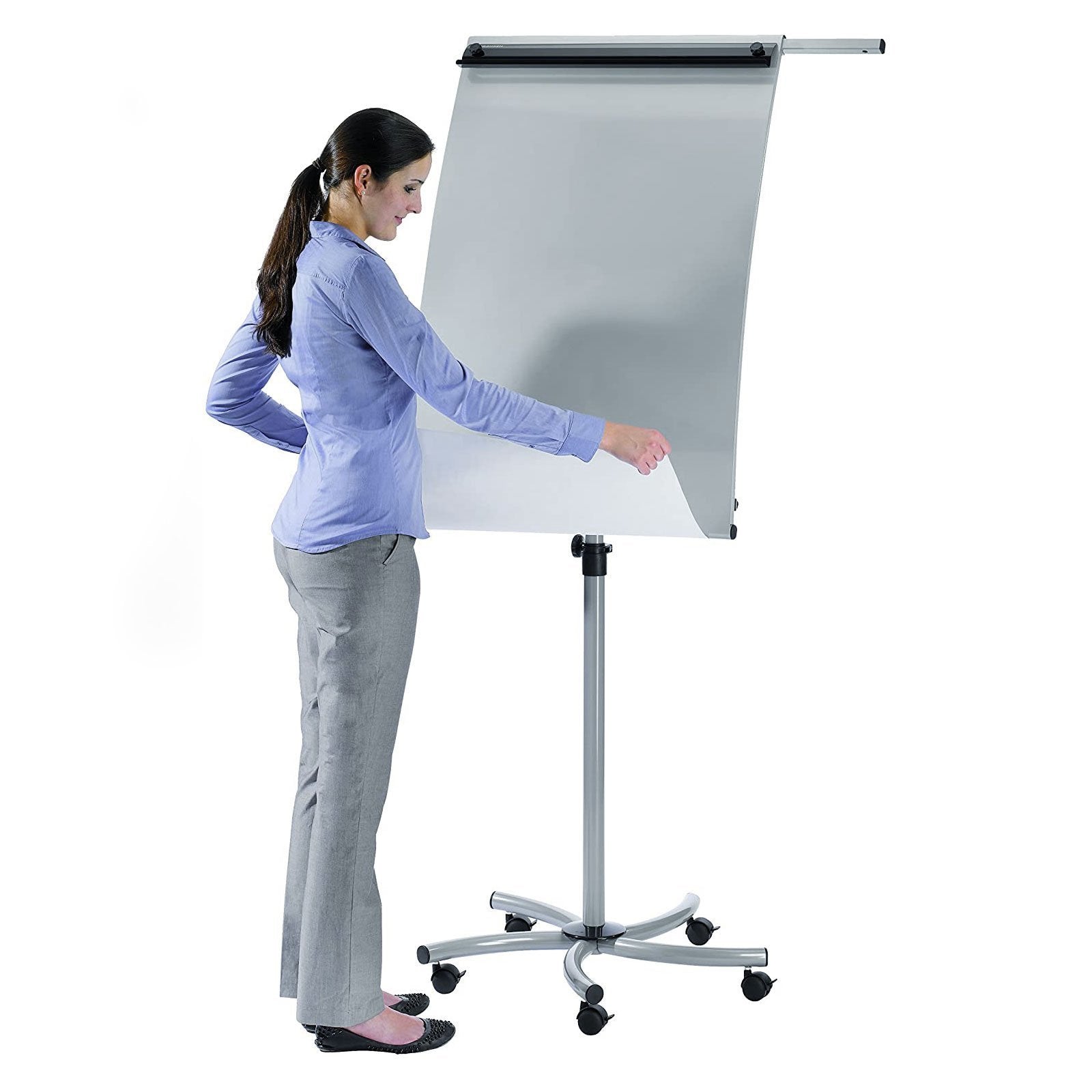 A1 Flipchart Mobile | With Side Arm | Roller Base | 70 x 103 cm ...