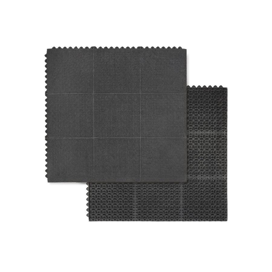 Interlocking Rubber Mat Tile | Plug-in System | Size: 92x92 cm | Smoot