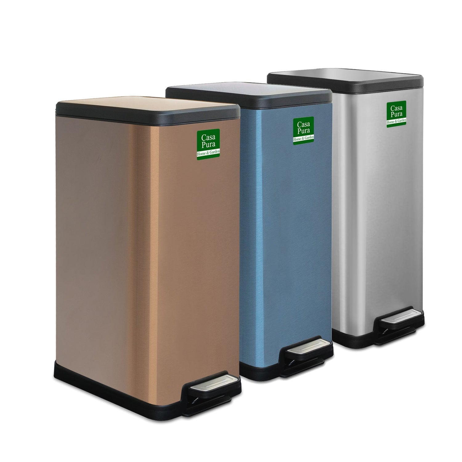 Waste Bin | Zack | Stainless Steel | With Automatic Closure System | 3
