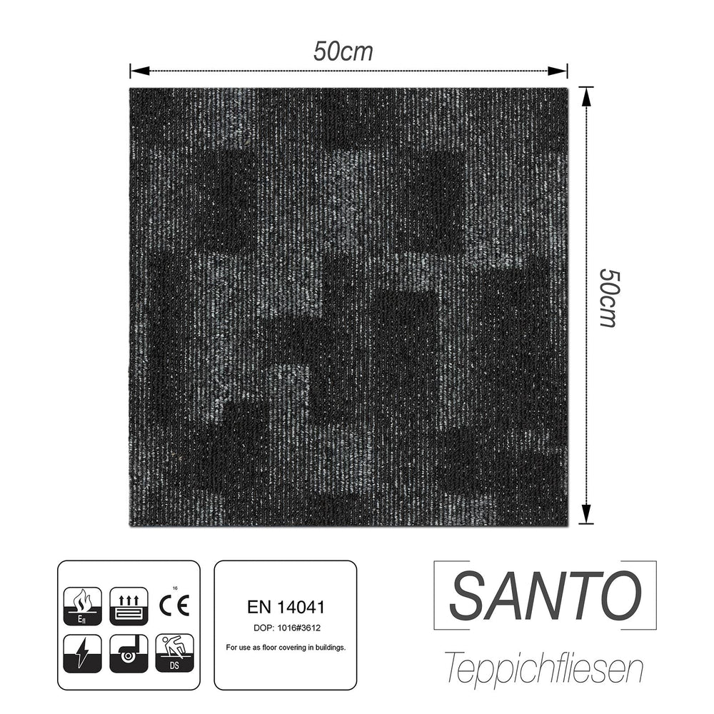 Carpet Tiles Santo | 50 x 50 cm | Easy Install