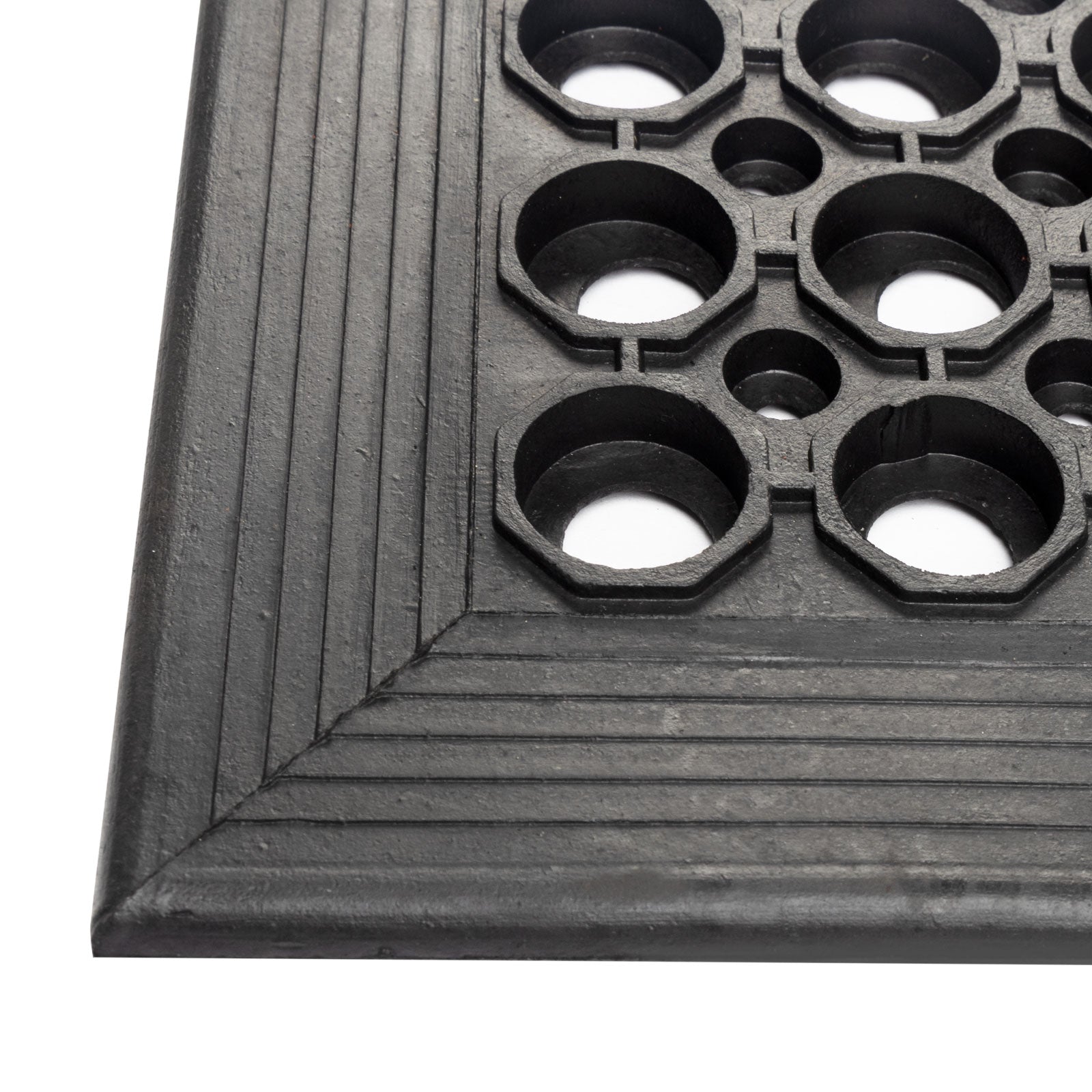 Rubber Ring Drainage Mat | Bevelled Edge | Natural Rubber Workplace Ma ...