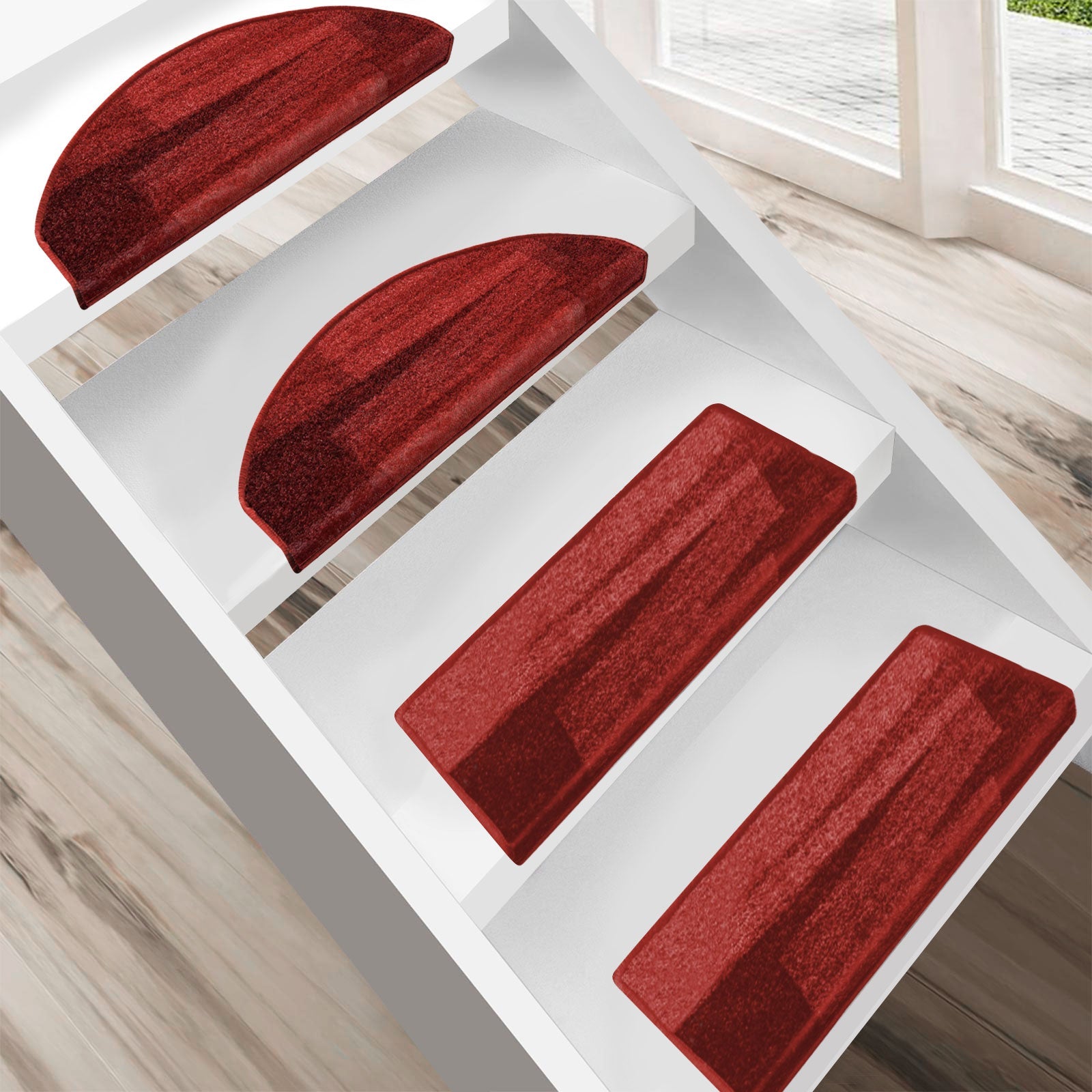 Stair Treads Via Veneto | Semicircle or Rectangular | Step Carpet for