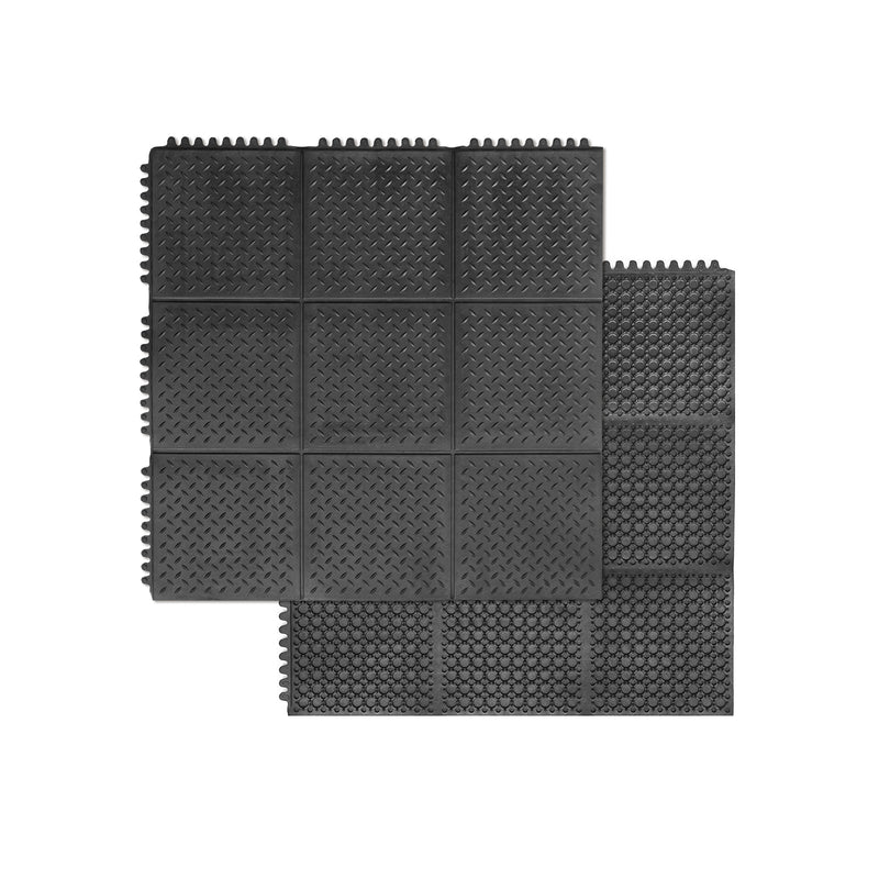 Interlocking Rubber Mat Tile | Plug-in System | Size: 92x92 cm | Diamo