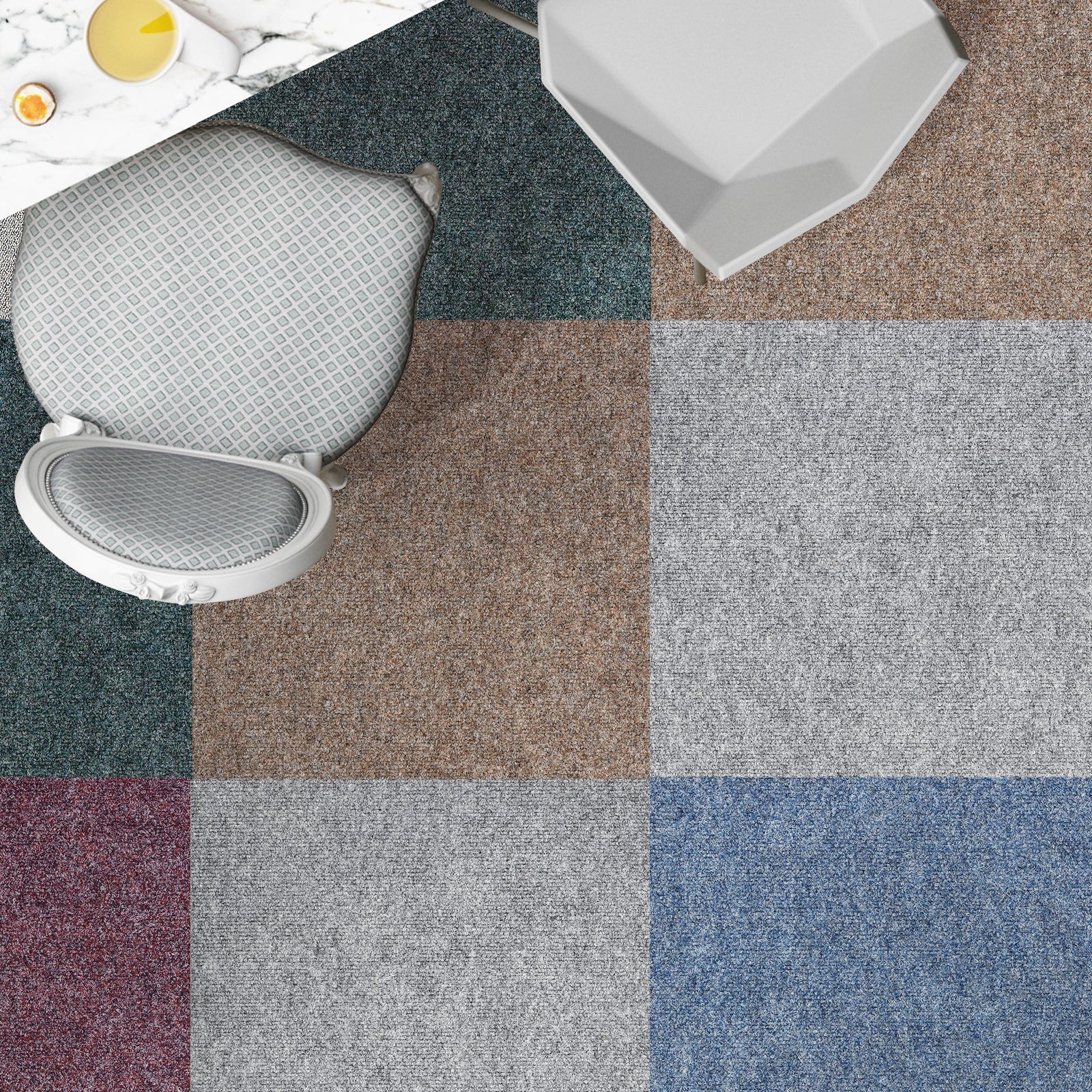 Carpet Tiles Basel | Easy Install | 50 x 50 cm