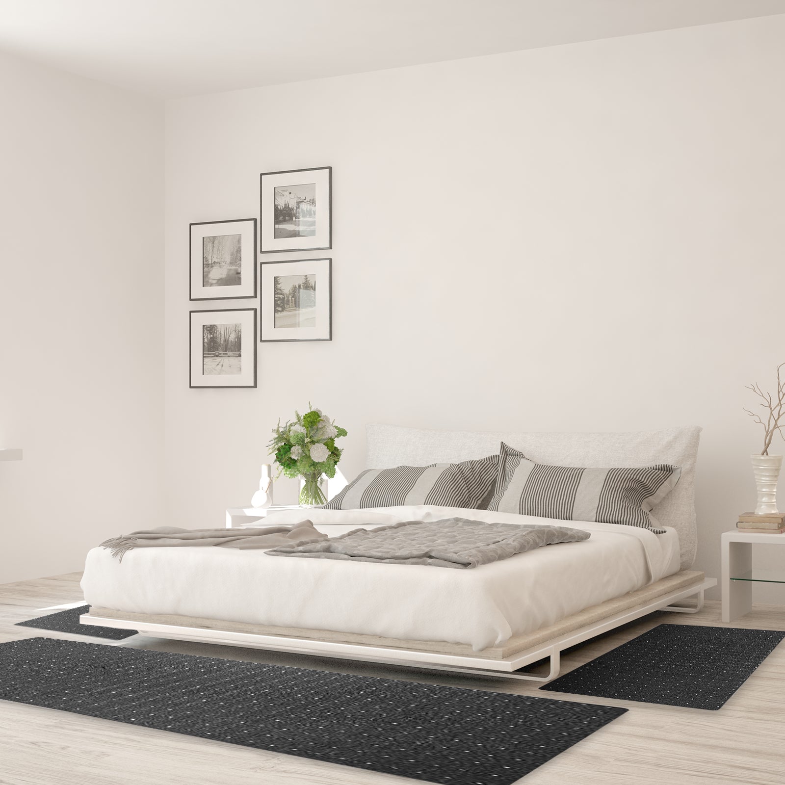 Bed Surround Carpet Mat Set | Rapido | 3-Piece Set Made of Polypropyle