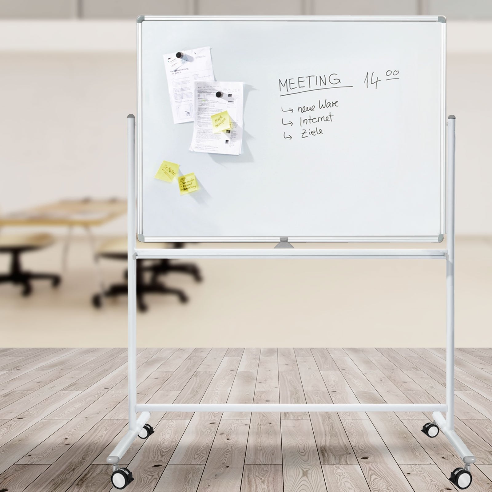 Whiteboard Stanford Pro | Extra Scratch-Resistant | Mobile & Rotatable