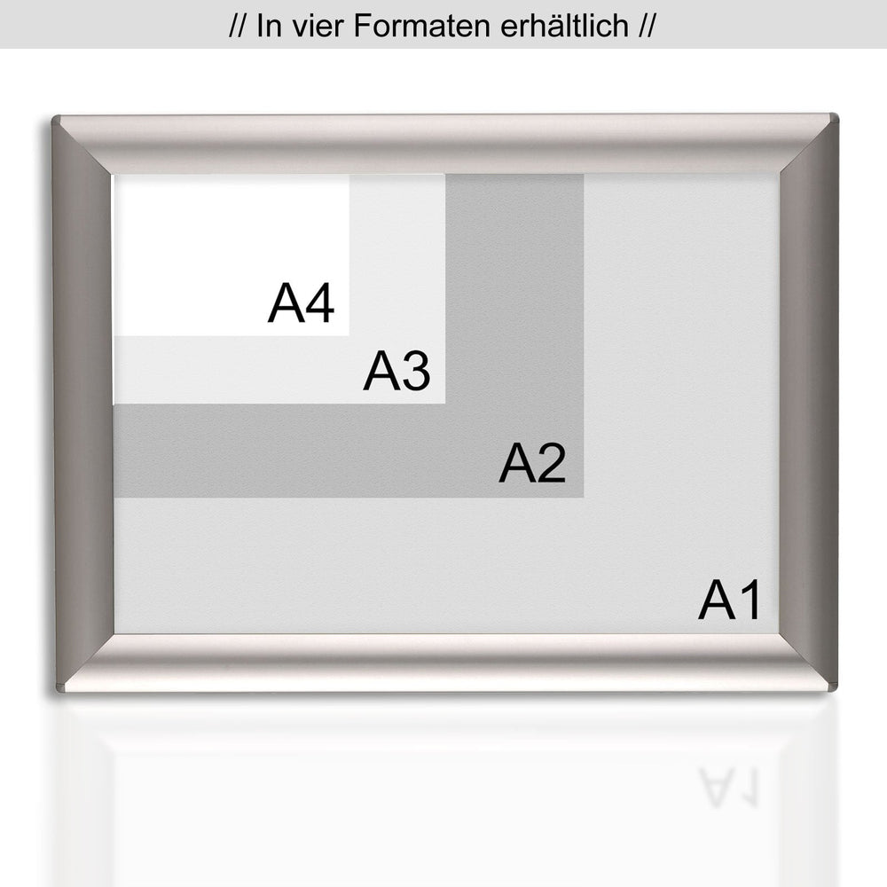 Poster Frame | Aluminium Snap Click Frame System | Sizes A0 to A4