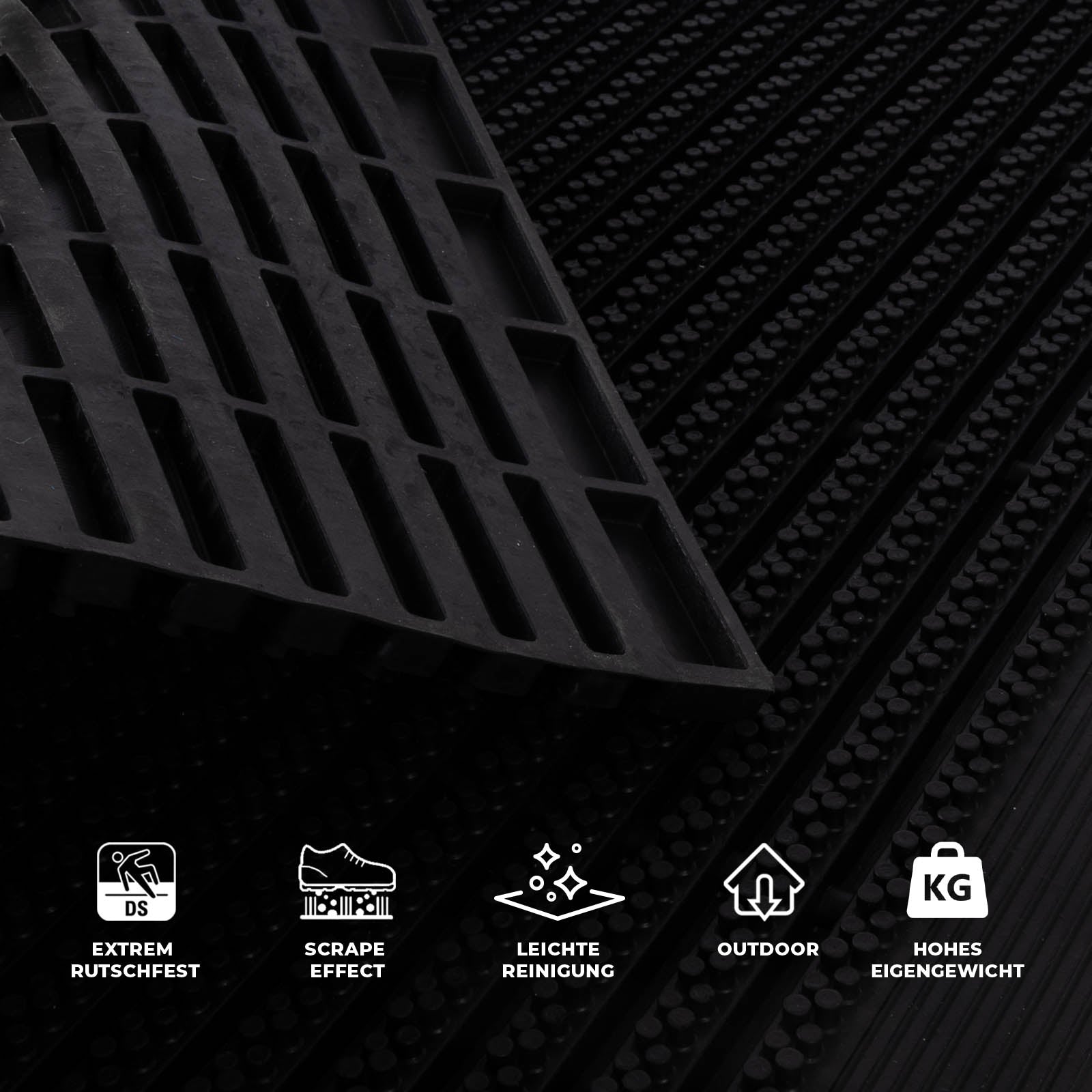 Rubber Doormat | Weatherproof | With Bevelled Edge | Height: 20 mm ...