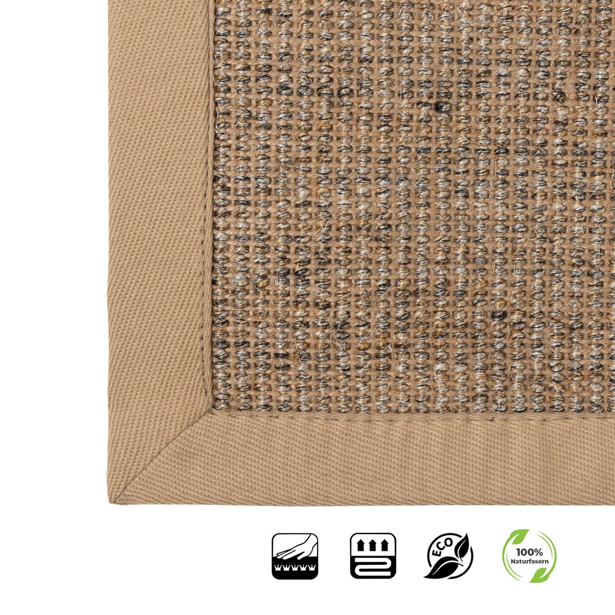 Sisal Rug | Latex Backing | Real Natural Fibres | Wide Border