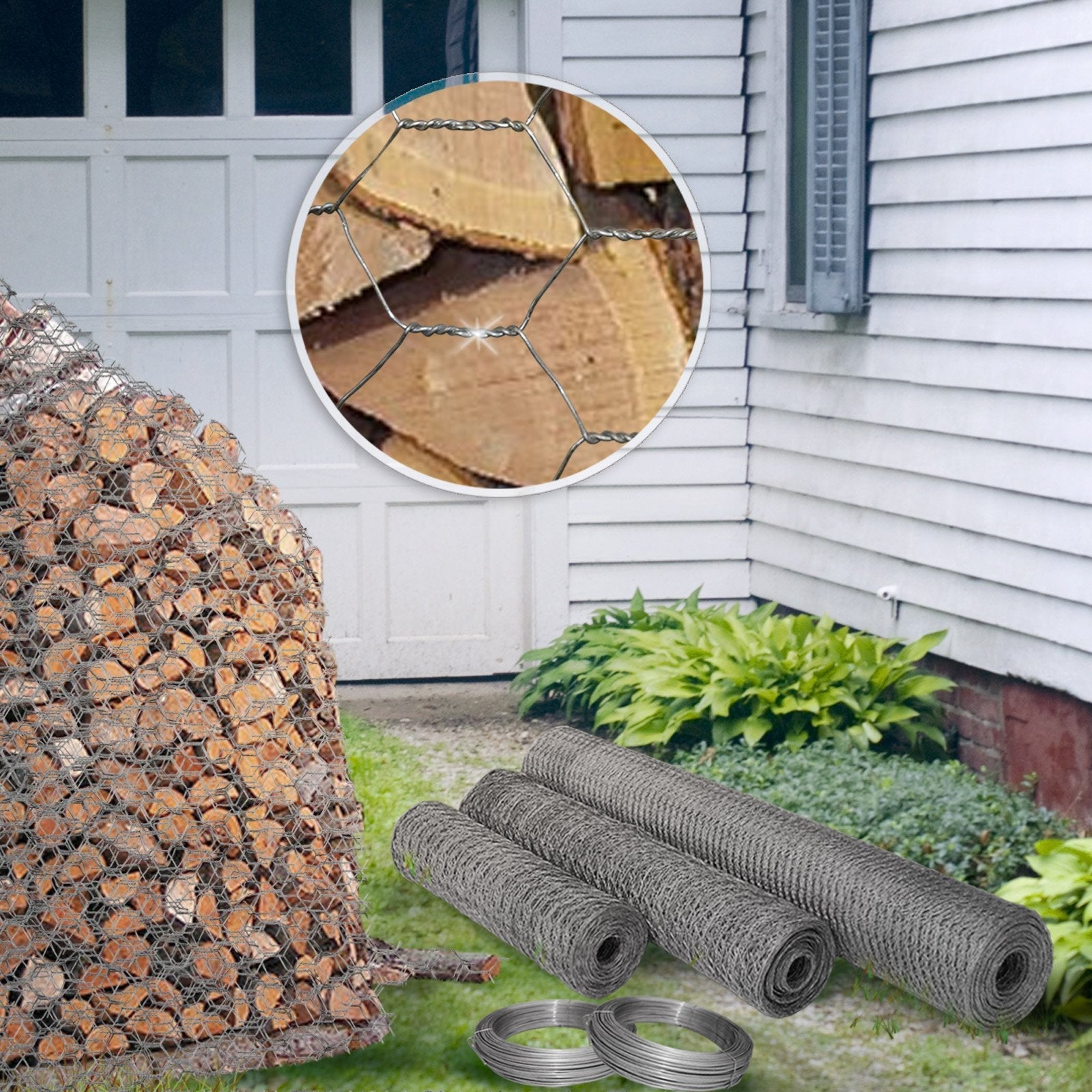 Wire Fence Netting Roll For Garden & Small Animals | Galvanised | Hexa ...