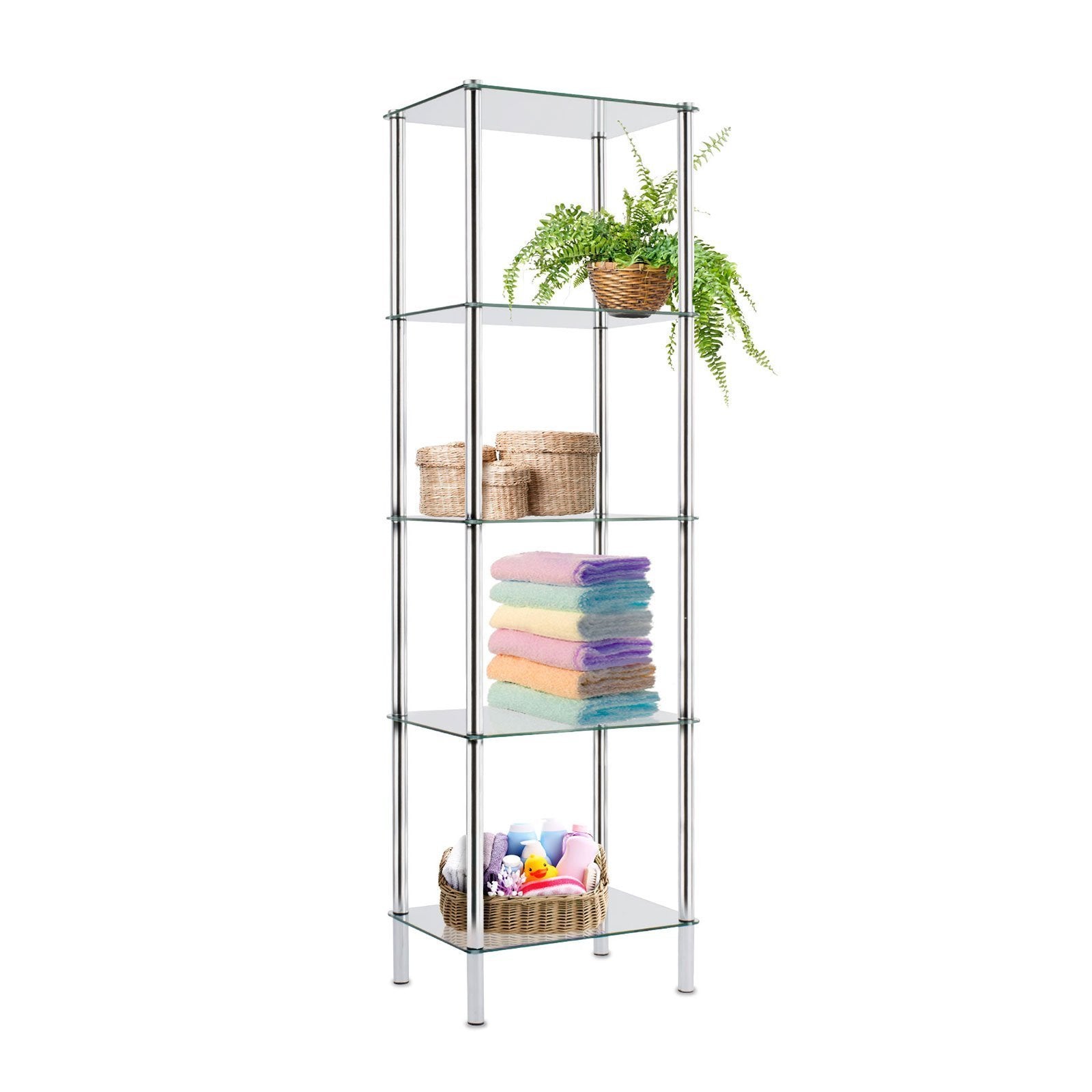 Glass Shelf | Gina | 5-Tier Shelving System