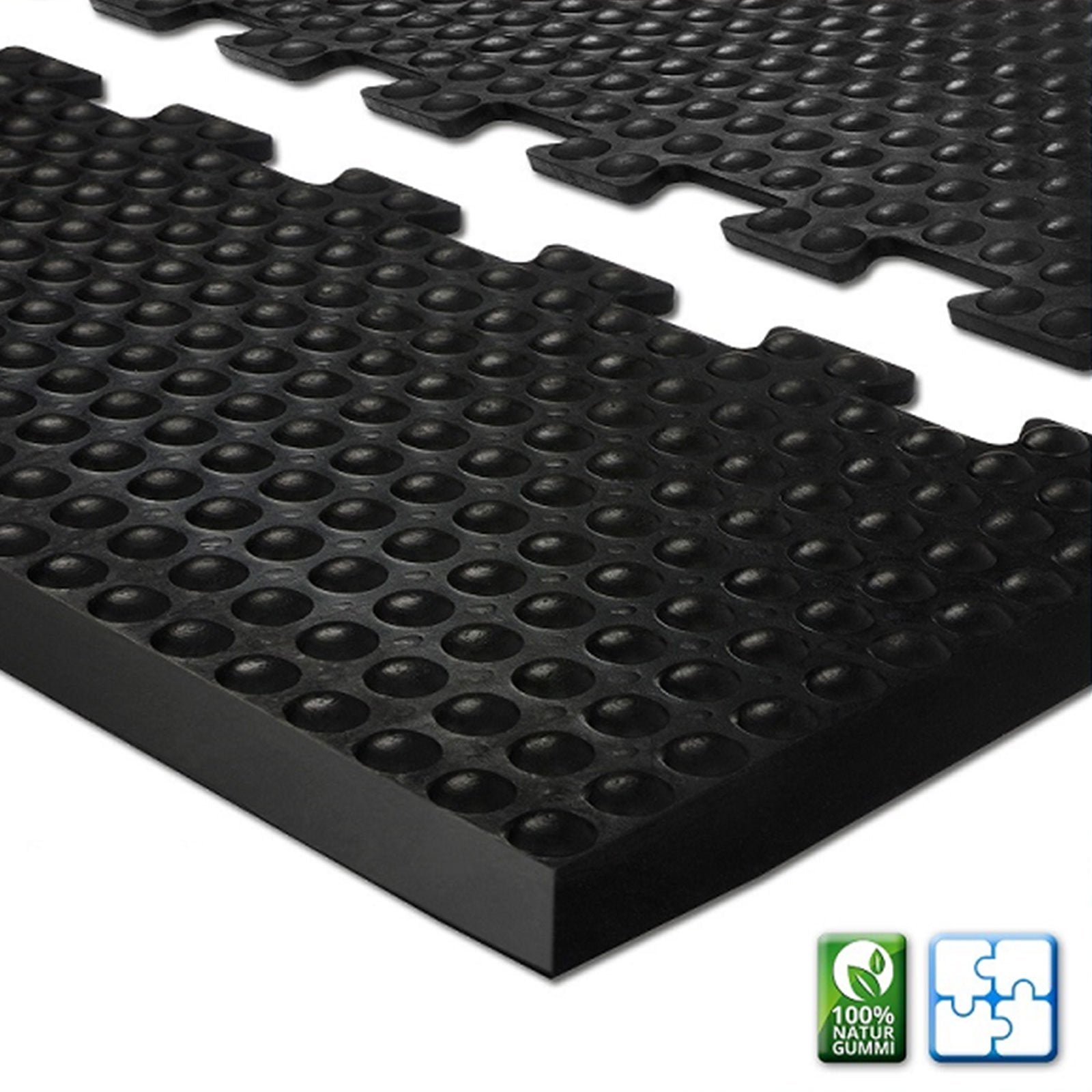 Rubber Work Place Mat | Linkable | Natural Rubber | With Dovetail Conn