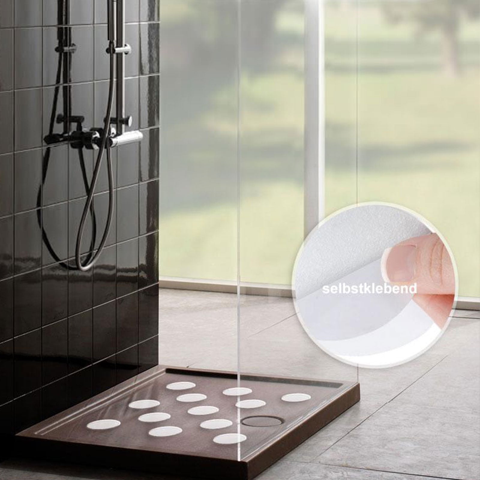 Wet Zone Anti-slip | Adhesive Dots | White