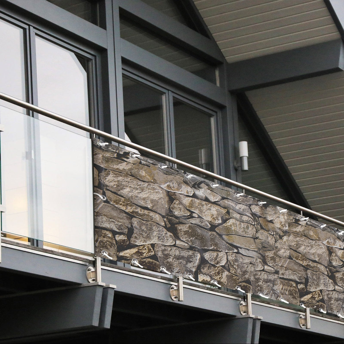 PVC Balcony Privacy Screen | 90 x 600 cm | Deco For Balcony Railing