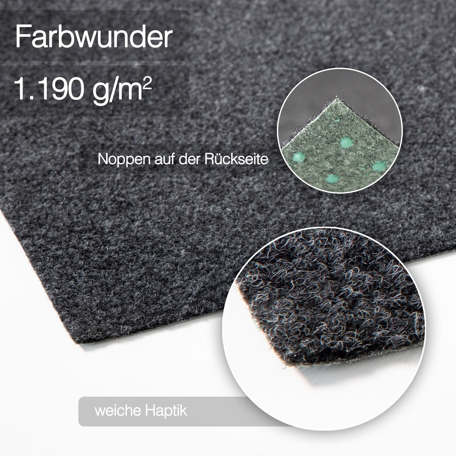 Artificial Felt Grass Matting | Wonder Colour PRO | Black | Easy Care