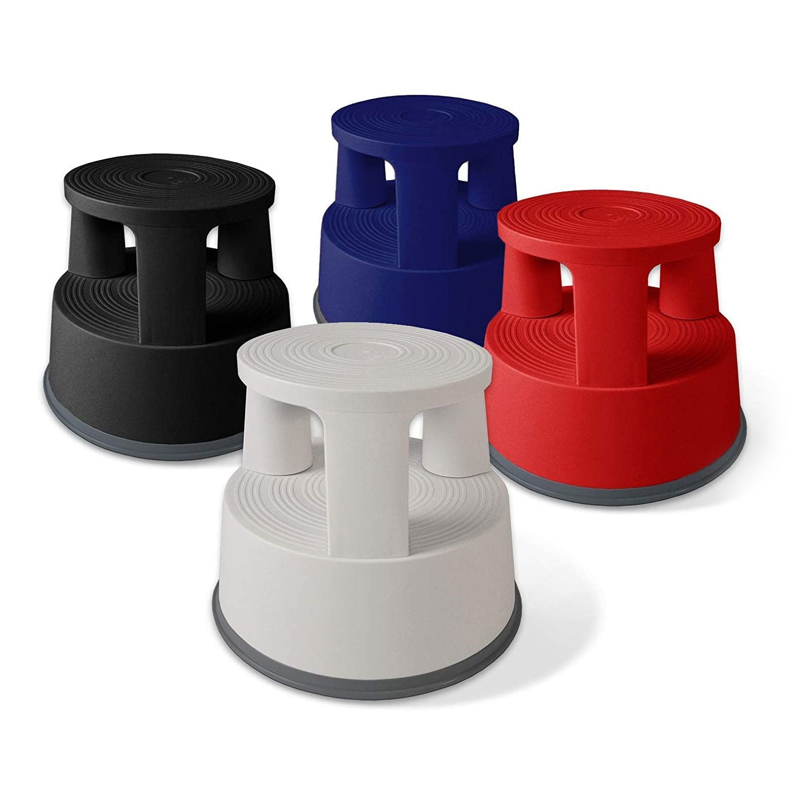Rolling Step Stool | Retractable Castors | Plastic | For Office Or Com