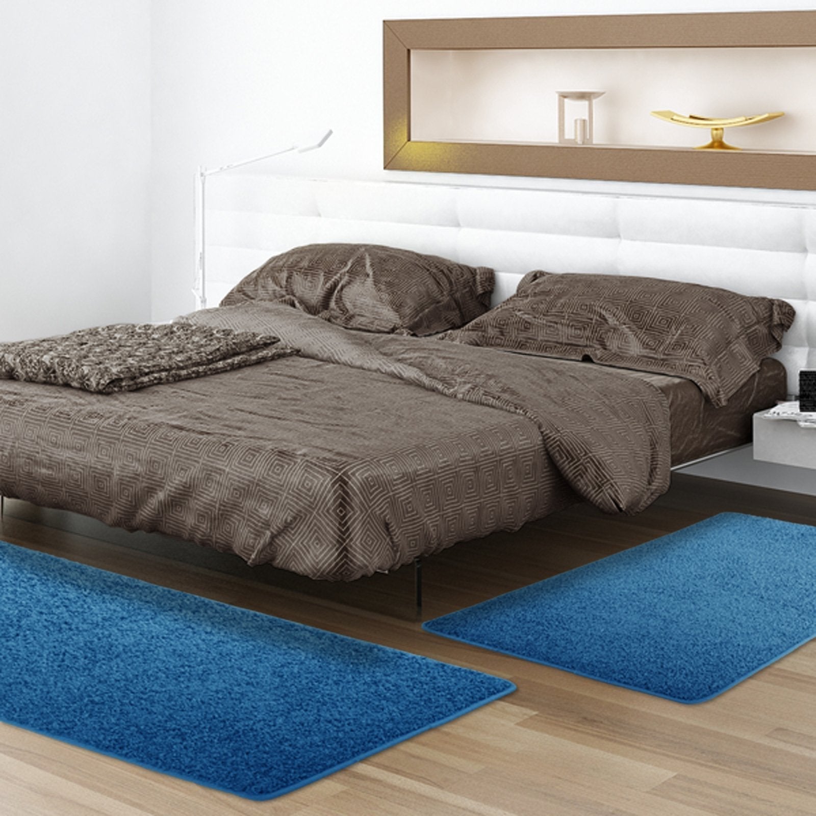 Shaggy Rug Bed Surround Carpet | | Sphinx | 3-Piece Mat Set | Ideal fo ...