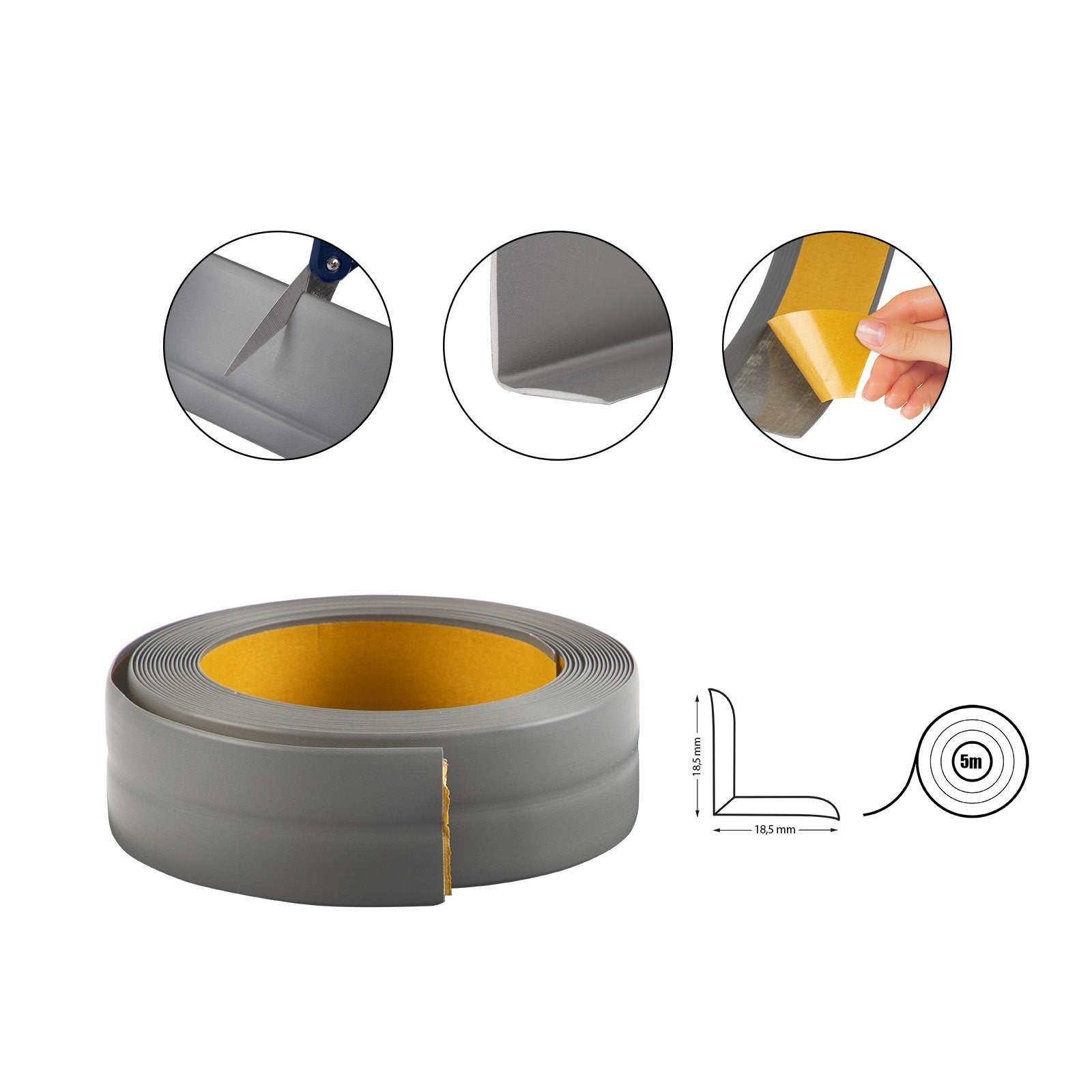 Self-Adhesive Skirting Board Roll | Kiel | Cut to Size — Floordirekt UK